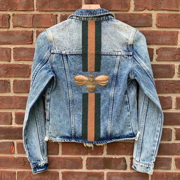 James Ascher | Jackets & Coats | James Ascher Style Beaded Bee Denim ...
